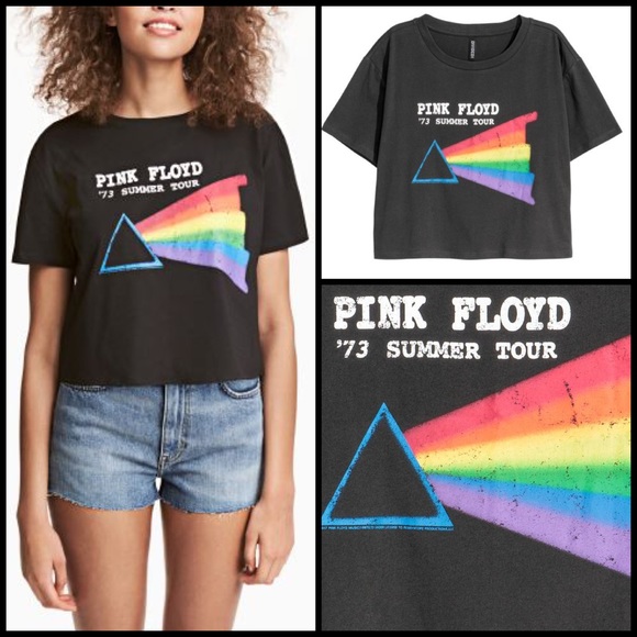 Urban Outfitters | Tops | Hm Pink Floyd Summer Tour Crop Band Tee T ...